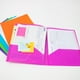 BAZIC 2 Pockets Poly Folder, Bubble Portfolio Document Folders, 6-Pack ...