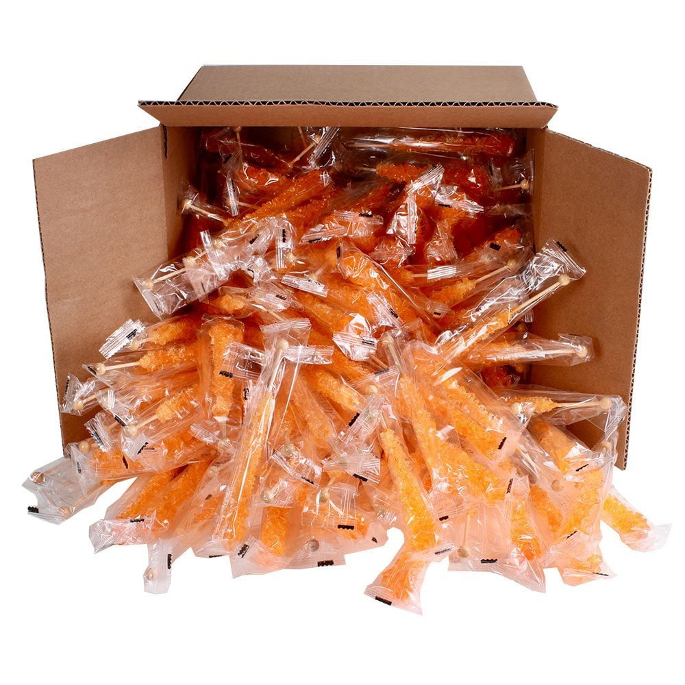 Extra Large Rock Candy Sticks: 144 Orange Rock Candy Sticks ...