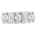 5 Carat 14K Rose Gold LAB GROWN Emerald Cut 5 Stone Ring Diamond ...