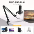 Feur USB Microphone, 192KHZ/24Bit Plug & Play PC Computer Podcast ...