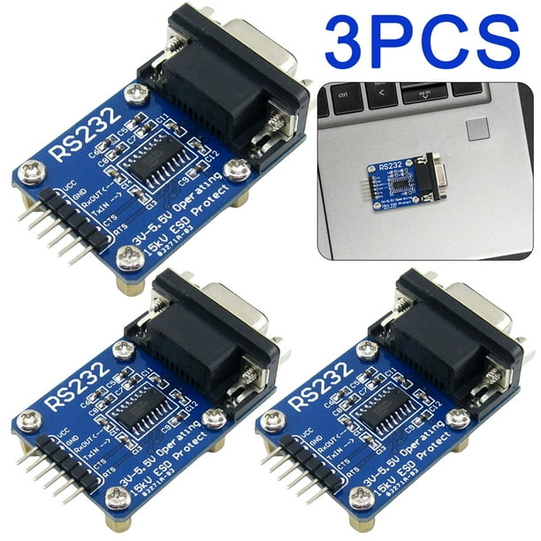 Waveshare RS232 SP3232 Módulo 3V-5.5V DB9 a TTL Placa Convertidora ESD Chip | Walmart en línea