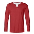 Men's Big And Tall Long Sleeve Shirts Notch Neck Loose Fit T-Shirts ...