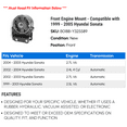 Front Engine Mount - Compatible with 1999 - 2005 Hyundai Sonata 2000 ...