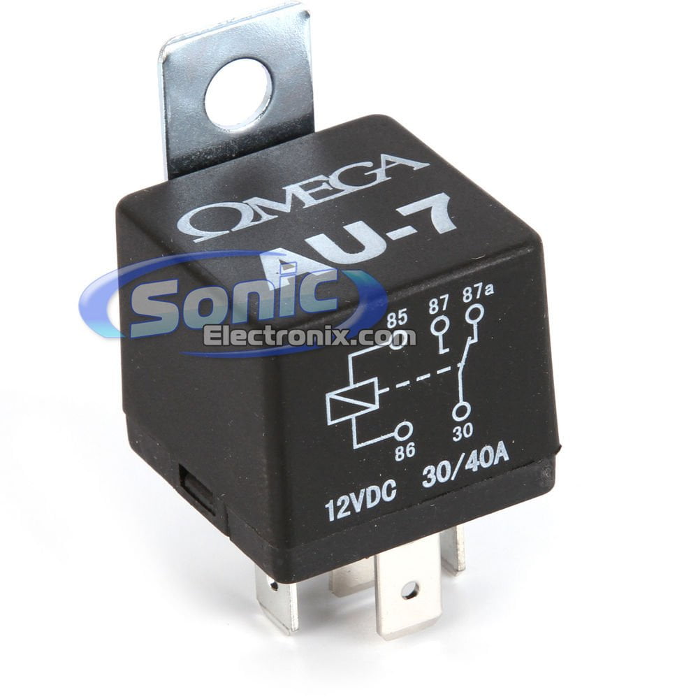 Omega AU-7 5 Pin, Double Throw 30/40 Amp Relay - Walmart.com