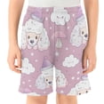 BZSMCE Adjustable Drawstring Casual Shorts With Lamb Dog Cloud Pattern ...