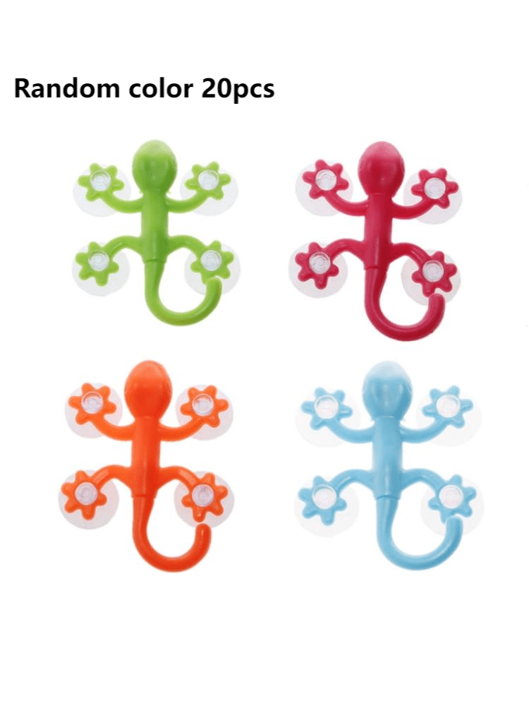 Gecko Powerful Plastic Four Suction Cups Hook Wall Hanger Decoration ...