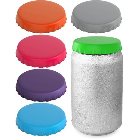 6 Pcs,assorted) Silicone Soda Can Lids Can Covers Can Caps Can Topper ...