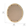 Crystal Art Gallery 24" x 24" Circle Wooden Beaded Frame Wall Mirror ...