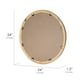 Crystal Art Gallery 24" x 24" Circle Wooden Beaded Frame Wall Mirror ...