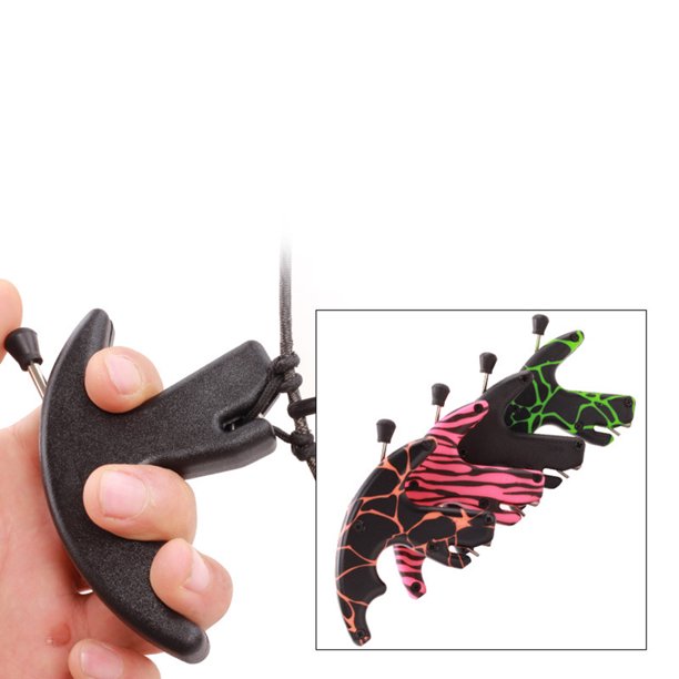 Yesfashion Archery Bow Release Aid 3-finger Thumb Grip Recurve Bow ...