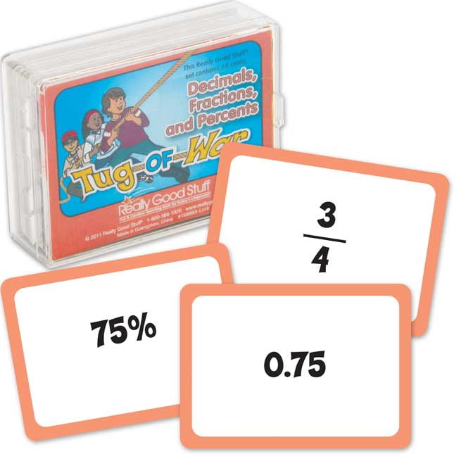 Really Good Tug-Of-War Decimals, Fractions, And Percents - 1 deck ...
