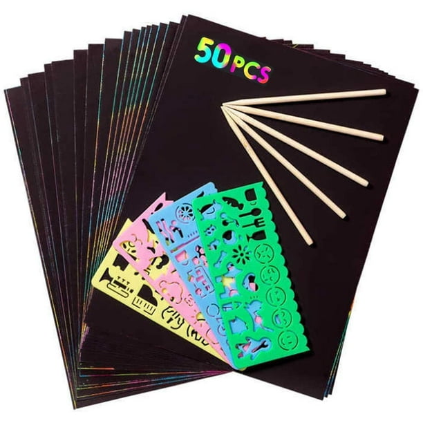 Scratch Pictures Set for Children, Scratch Paper Set, Scratch Art ...
