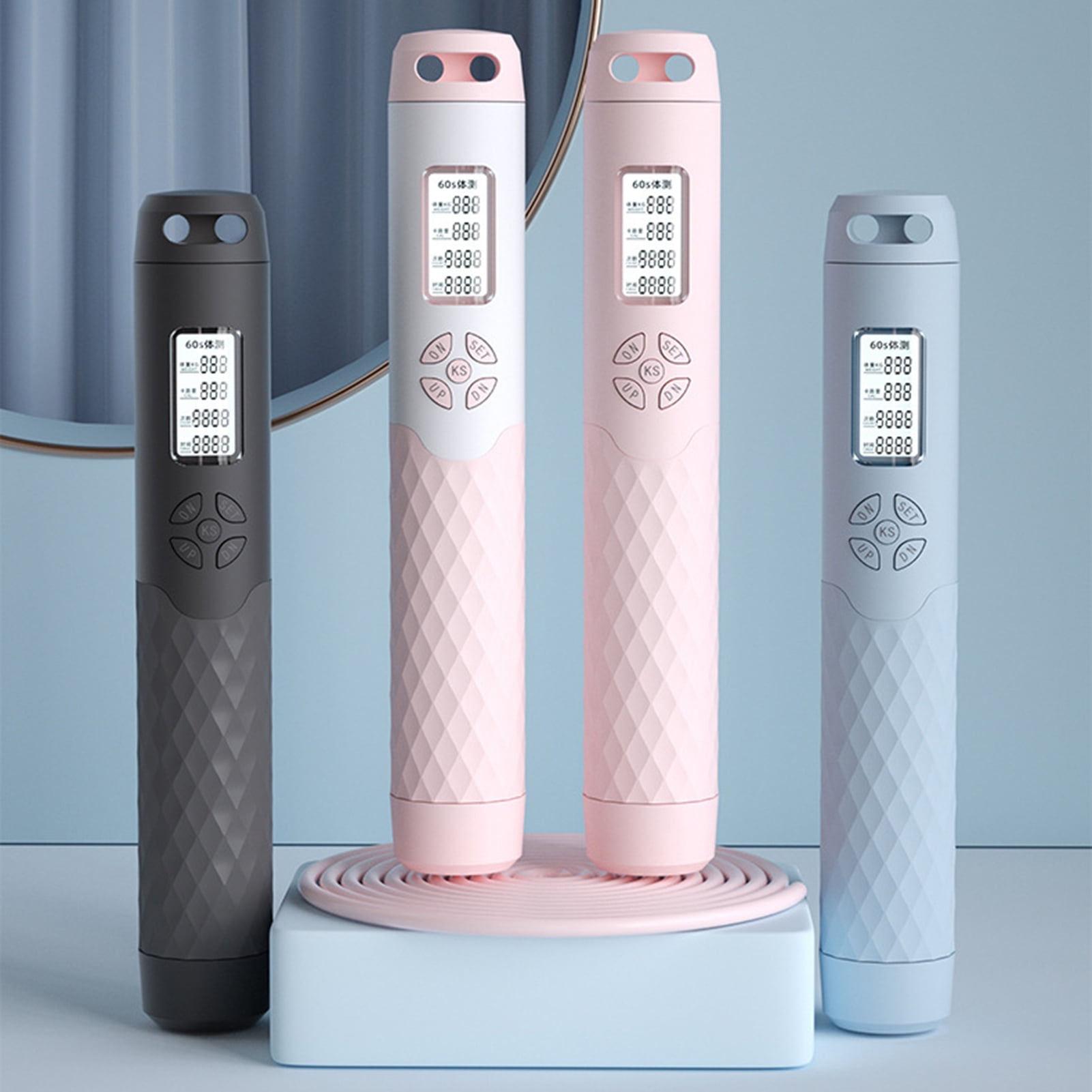 Hesroicy Jump Rope 5-Button Comfortable Grip Non-Slip Handle High ...