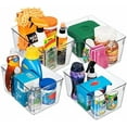 Plastic Storage Bins With lids, 4 Pack – Perfect Pantry Organization ...