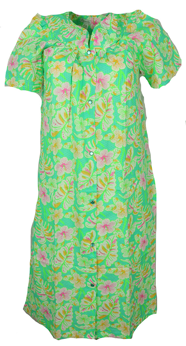 Elegant Emily Women's Cotton Blend Snap-Front Duster with Pockets ...