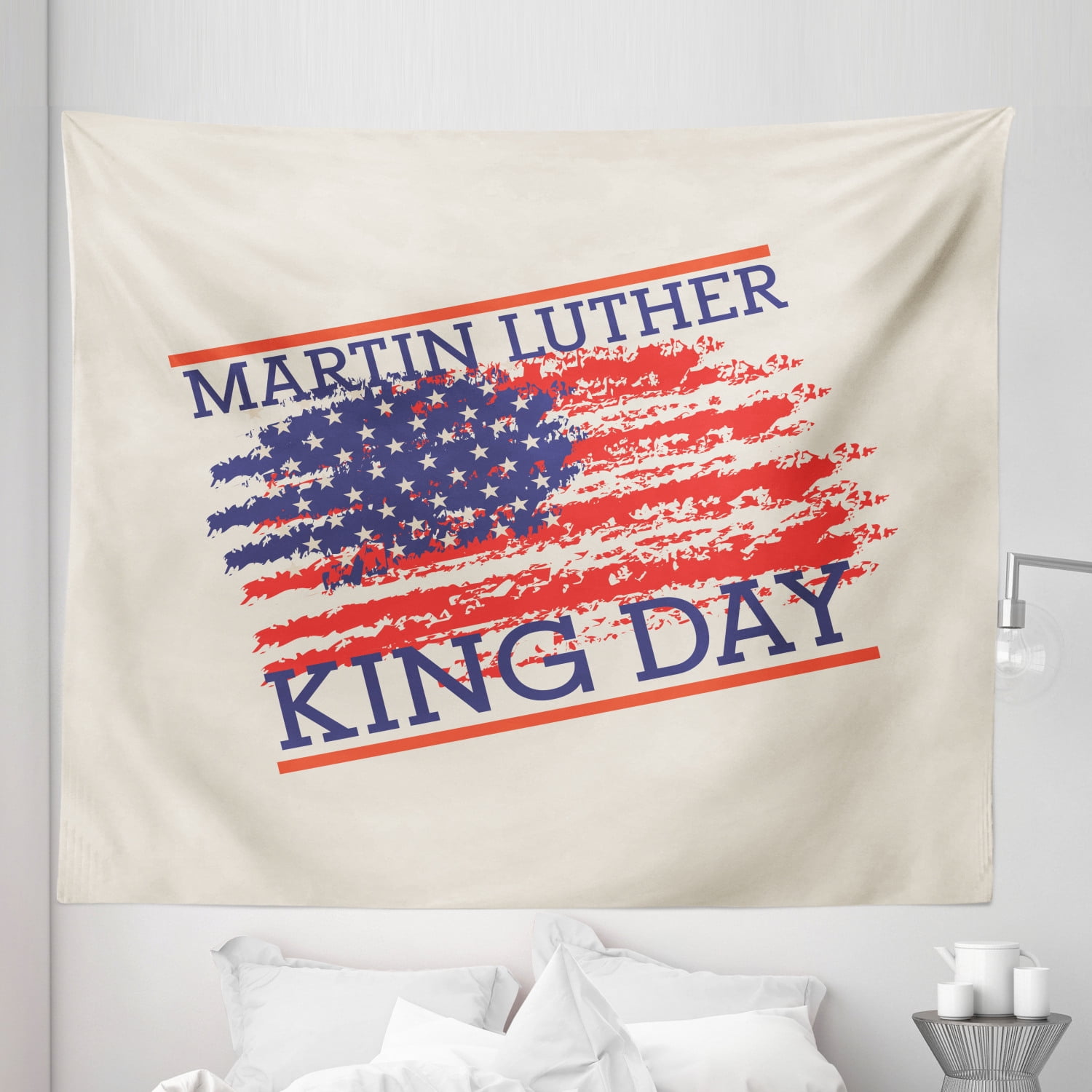 American Flag Design Tapestry, Martin Luther King Day Themed Patriotic ...