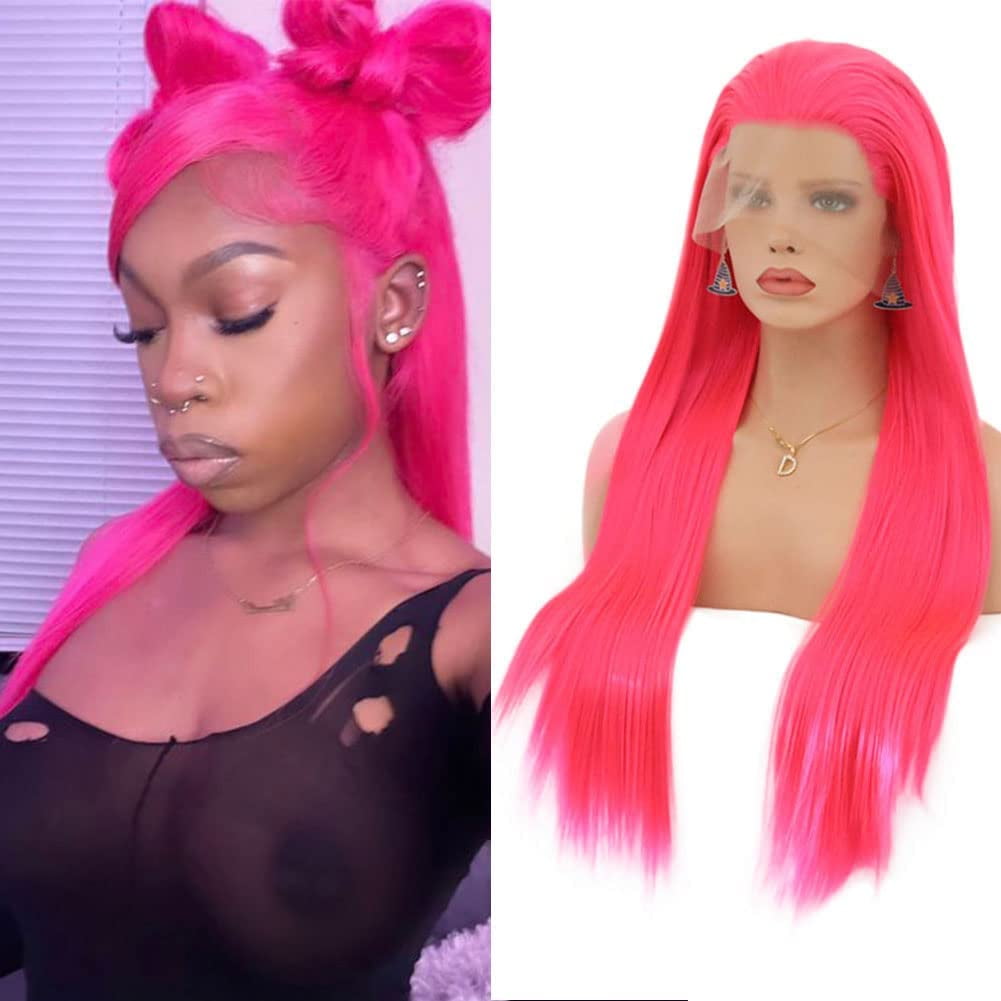 Red pink wig store