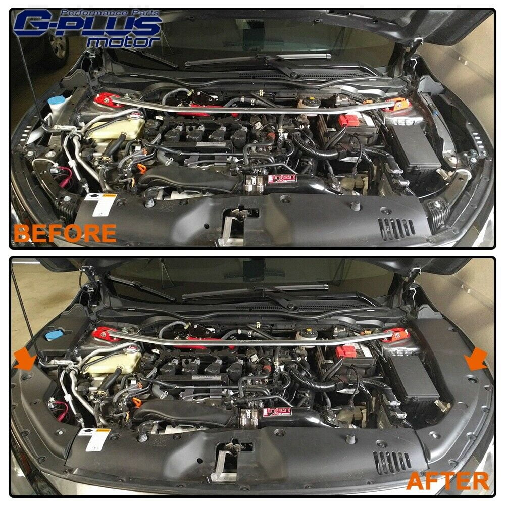 Buy G-Plus Fit For 16-18 Honda Civic 10TH X GEN Engine Bay Panel Covers ...