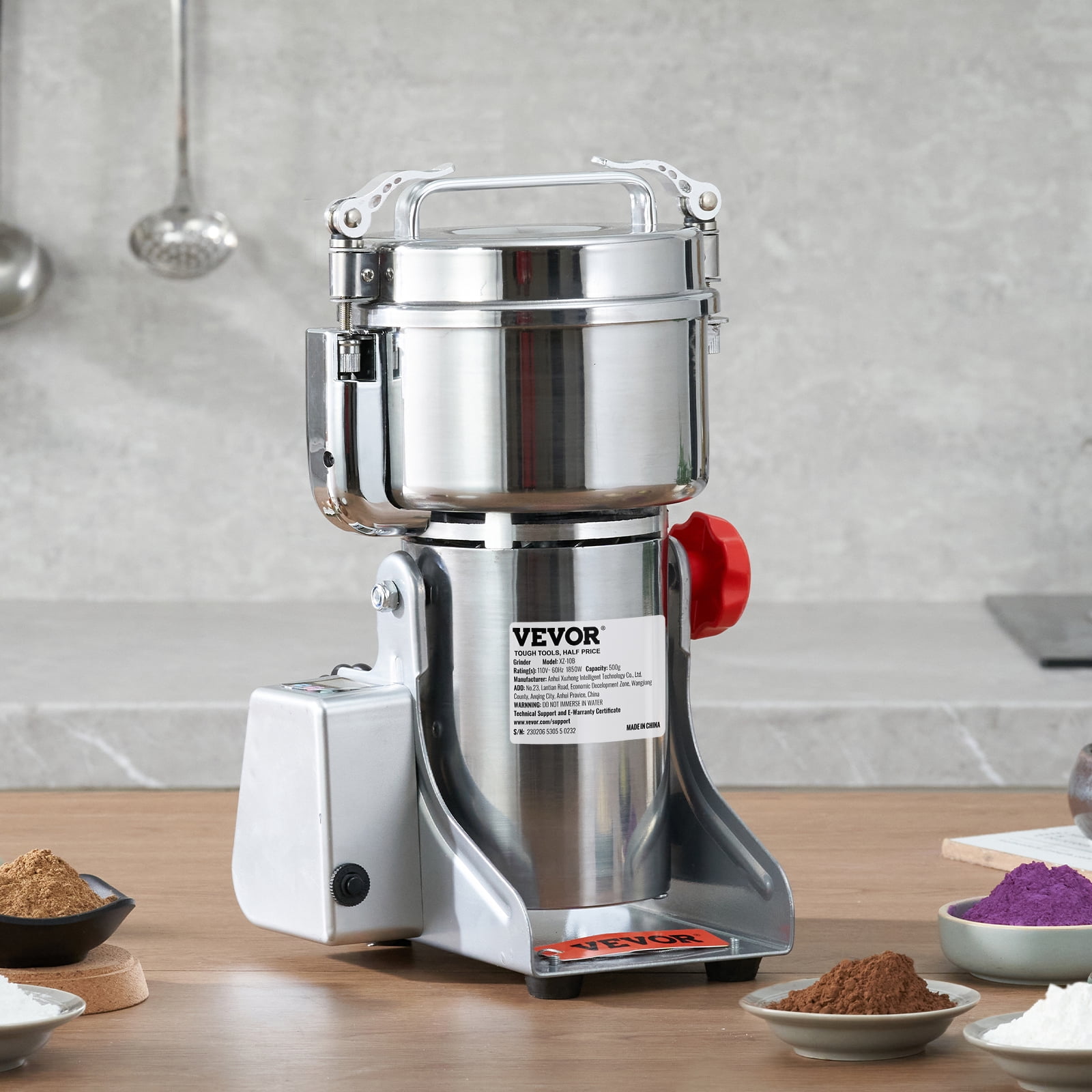 BENTISM 1000g Electric Grain Grinder Commercial Spice Grinder Electric ...