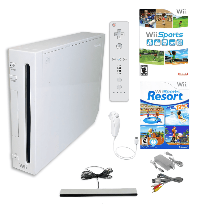Restored Nintendo Wii Console Wii Game System White with Wii Sports ...