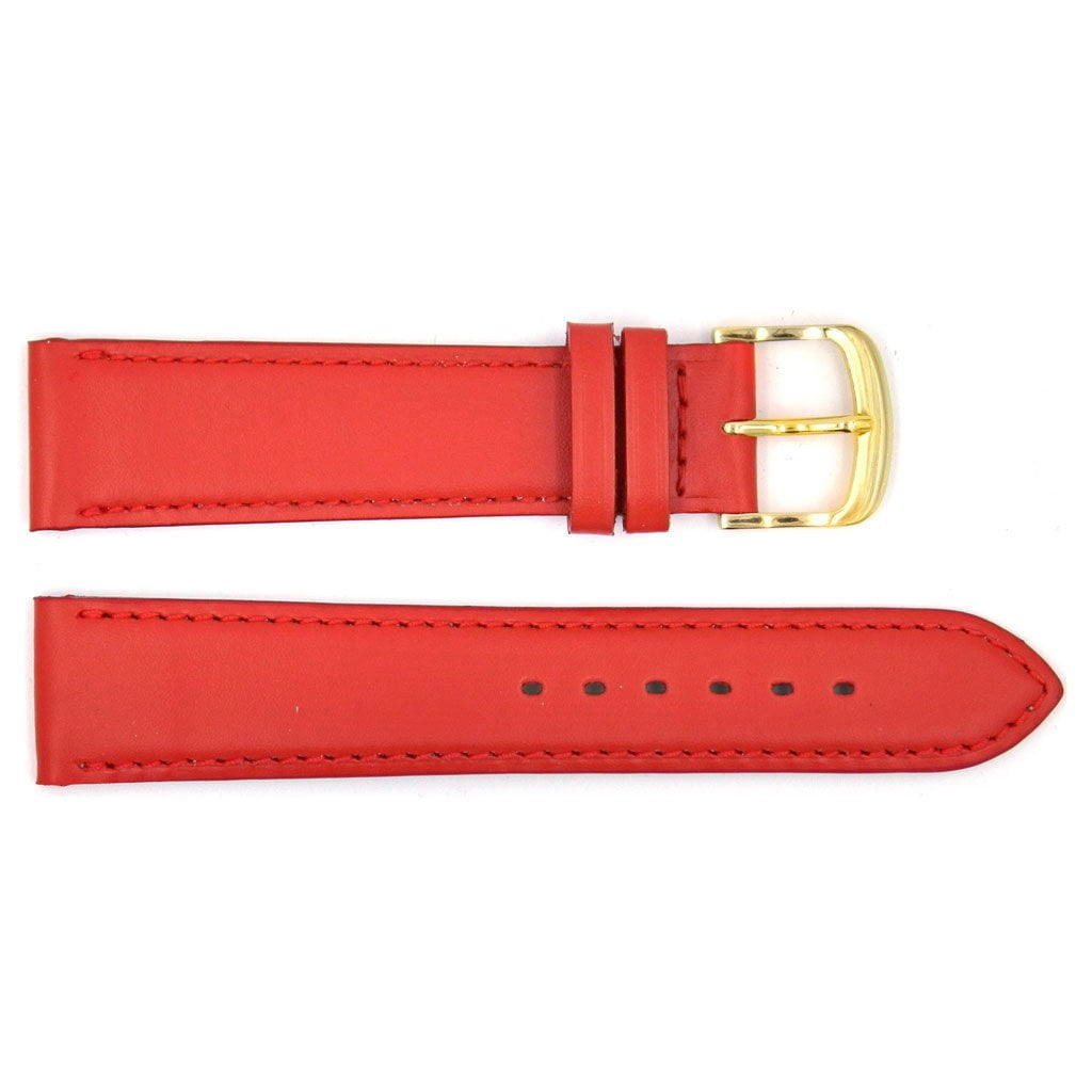 Soft Red Genuine Nubuck Leather 14mm Ladies Watch Strap - Walmart.com
