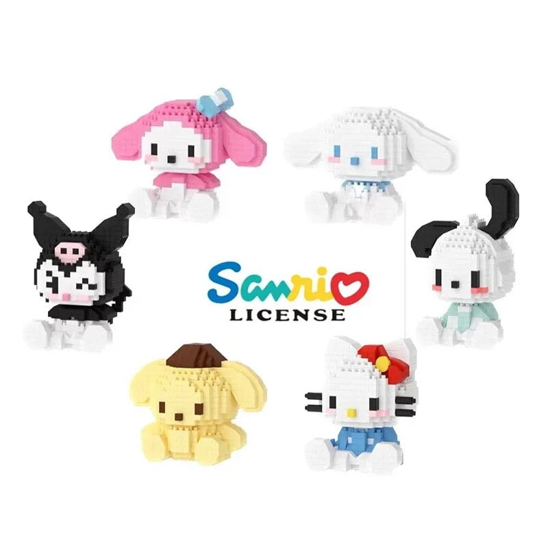 Sanrio-figuras de acción de Hello Kitty para niños, bloques de ...