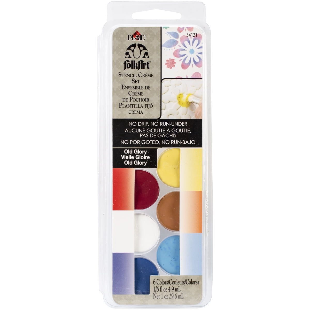 FolkArt Stencil Cream Paint Set 6/Pkg-Old Glory | Walmart Canada