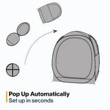 "EighteenTek Automatic Single Camping Sports Tent, Weather Proof, Clear ...