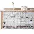 Cabinet Curtain 28''W x 51''L, White Grey Brick Wall Under Sink Curtain ...