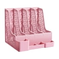 4 Tier Desk File Organizer, Plastic Desktop Document Sorter Rack ...