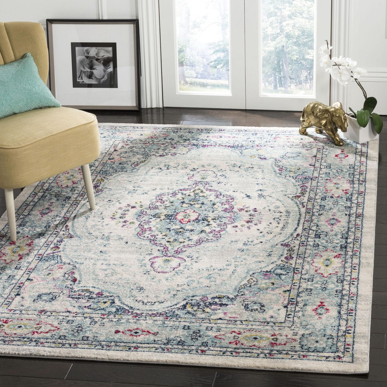 Click here for Safavieh Madison Haven Floral Bordered Area Rug 8... prices