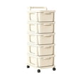 Rolling Storage Cart with Drawers Plastic Mobile Organizer Unit on ...