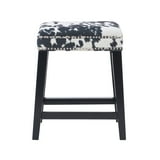 Linon Walt Cow Print Counter Stool, 24.5 inch Seat Height, Multiple ...