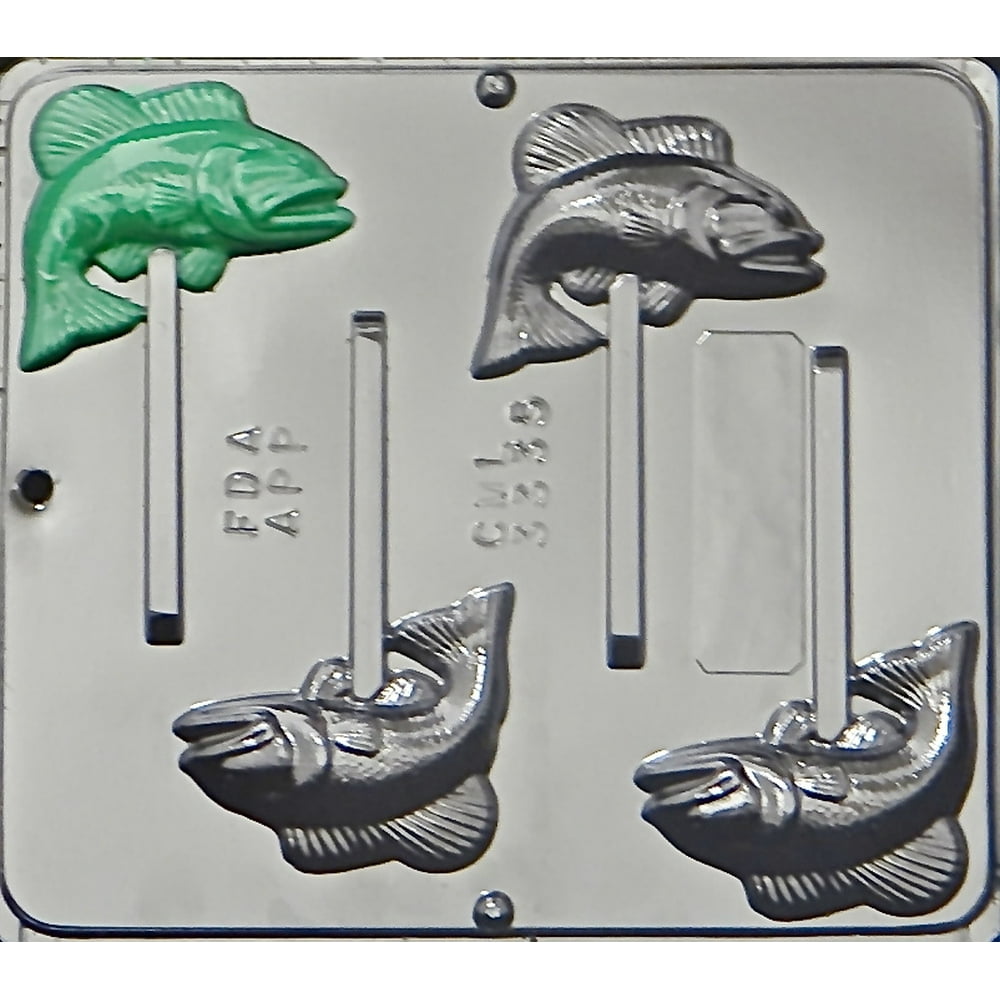 3335 Bass Fish Pop Lollipop Chocolate Candy Mold - Walmart.com ...