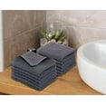 Euro Spa Waffle Wash Cloth - Set of 12 Luxury Pure Ringspun Cotton ...