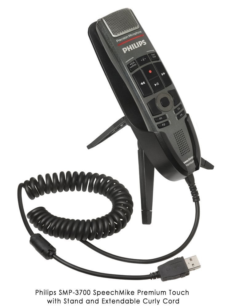 Philips SMP3700 SpeechMike Premium Touch Microphone Tangle Free Cord ...