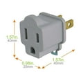 Hyper Tough 2-Pack Polarized Grounded Gray Indoor Adapter 15 Amps for ...