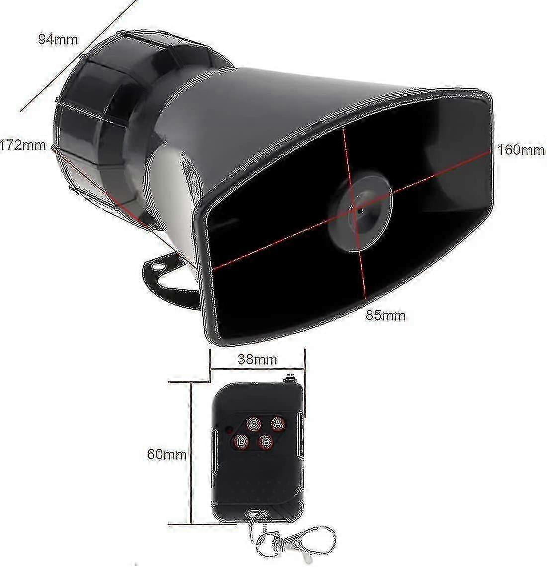 Car Siren With 7 Sounds: Horn, A Fire, Ambulance, Traffic, Police Type ...