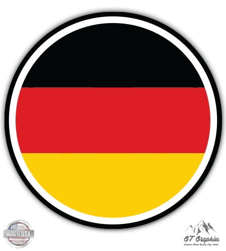 Germany Flag - 8" Vinyl Sticker - For Car Laptop I-Pad - Waterproof ...