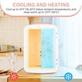 YSSOA Portable Mini Fridge 4L/6 Can, Cooler and Heater Small ...