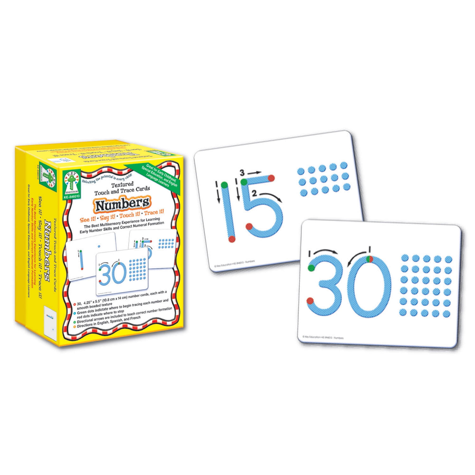 Textured Touch and Trace Numbers Cards - Walmart.com