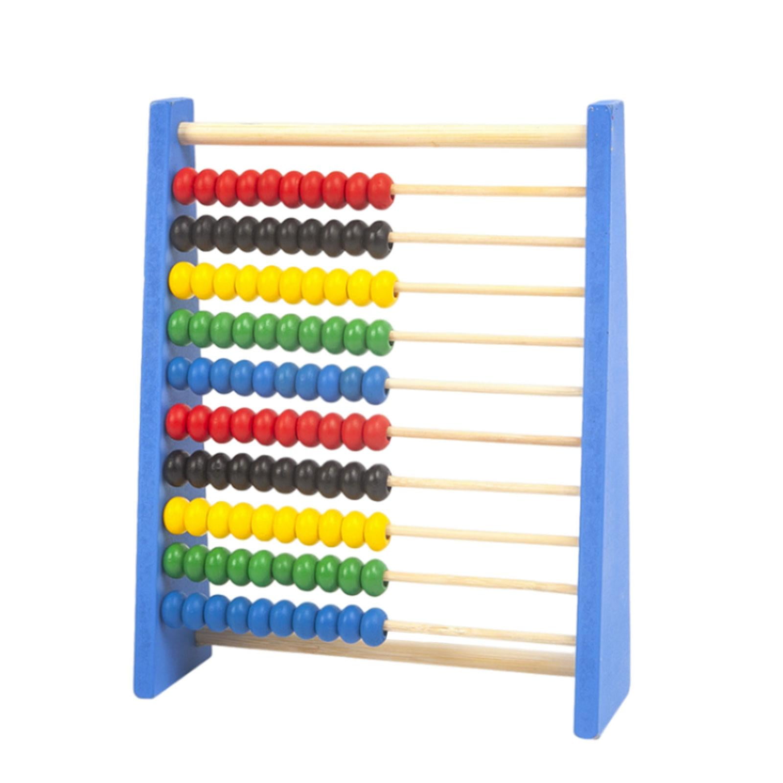 HILABEE Educational Toys Kids Counting Toys with 100 Colorful Beads Counting Frames L Blue