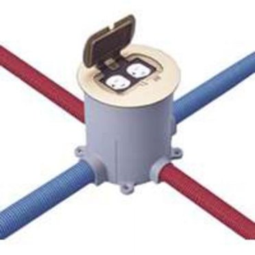 Hubbell Raco 6239NI Nickel Plated Concealed Receptacle Floor Box Kit ...