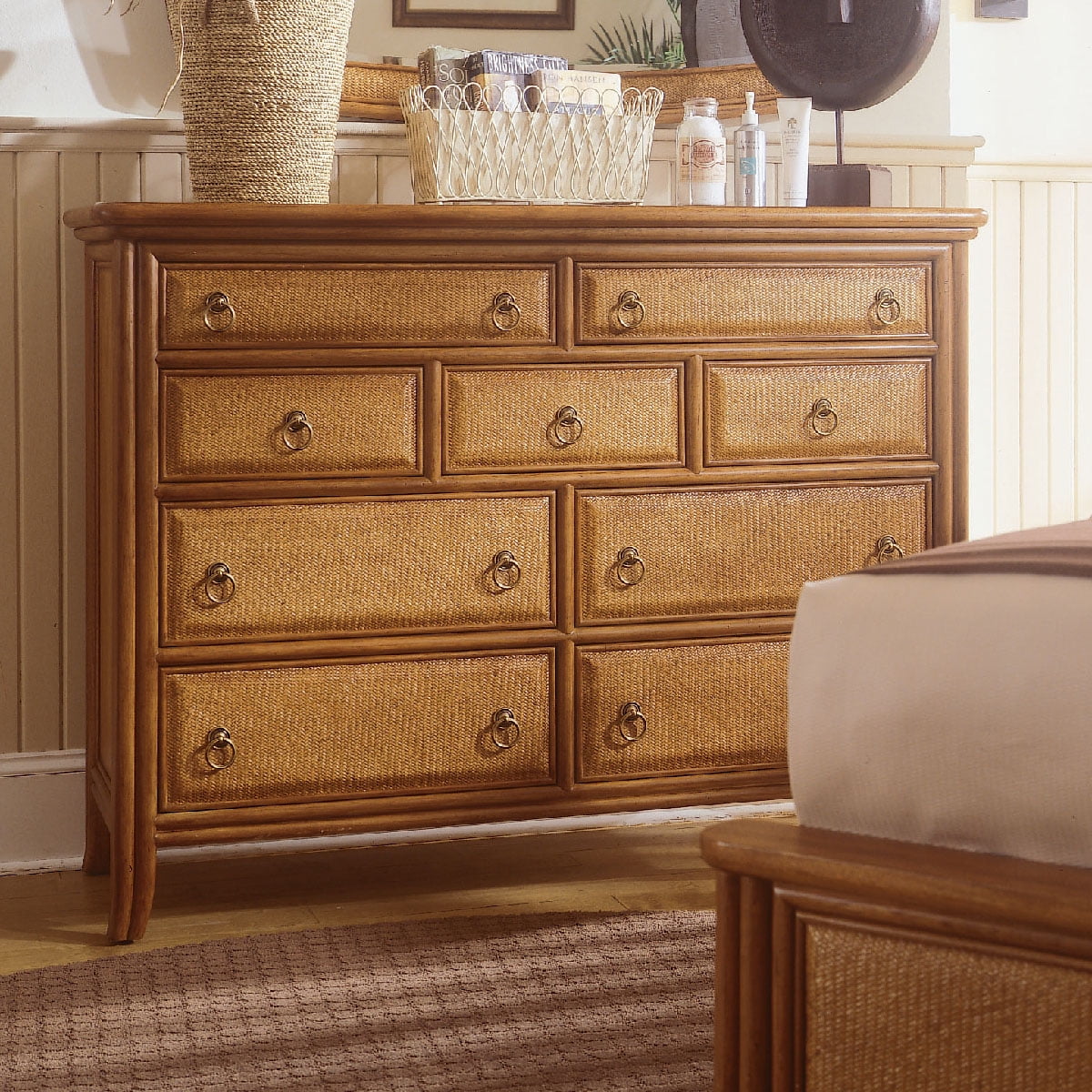 American Drew Antigua Tall Drawer Dresser in Toasted Almond - Walmart.com