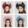 Aellinatey Elegant Anime Lace Bonnet Hat Headbands For Women And Girl ...