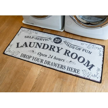 SussexHome Non Skid Washable Laundry Room Rug Runner - 20 x 59 Inches ...