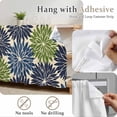 Autumn Floral Cabinet Curtain, Boho Green Navy Blue Chrysanthemum Sink ...