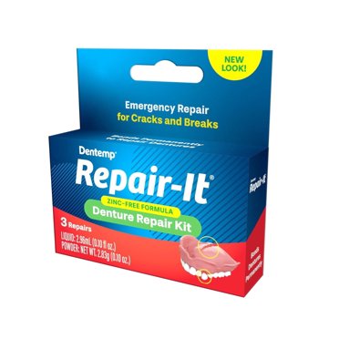 Dentemp Repair-It Advanced Denture Repair Kit - Mends Cracks & Replaces ...