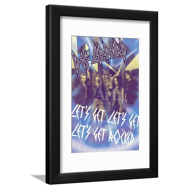 Def Leppard Lets Get Rocked Framed Print Wall Art Sold by ArtCom ...