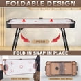 56” Foldable Air Hockey Table, Folding Indoor Hockey Game Table w ...